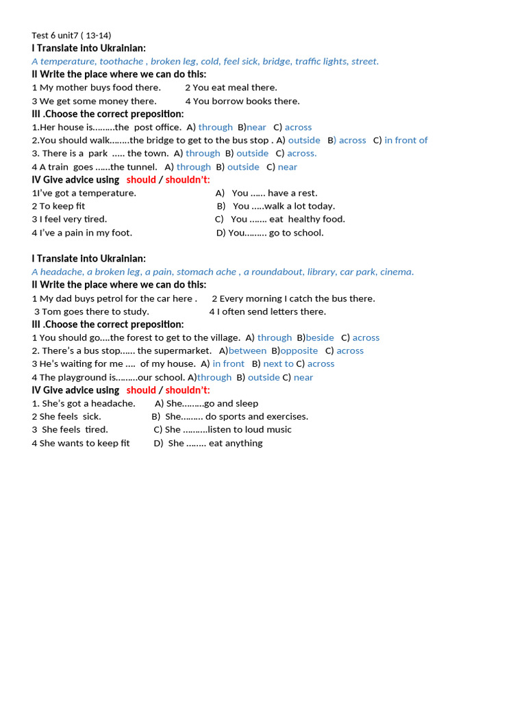 Test 6 Unit7 | PDF