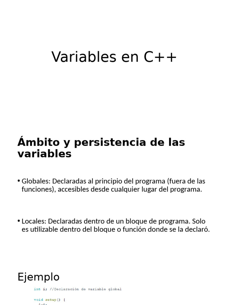 Guía de Variables y Operadores en C++ | PDF | Variable (informática) | Informática