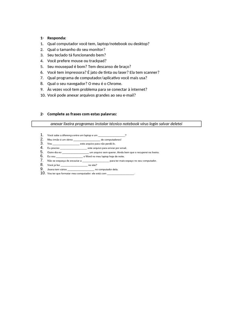 Vocabulario Informática | PDF