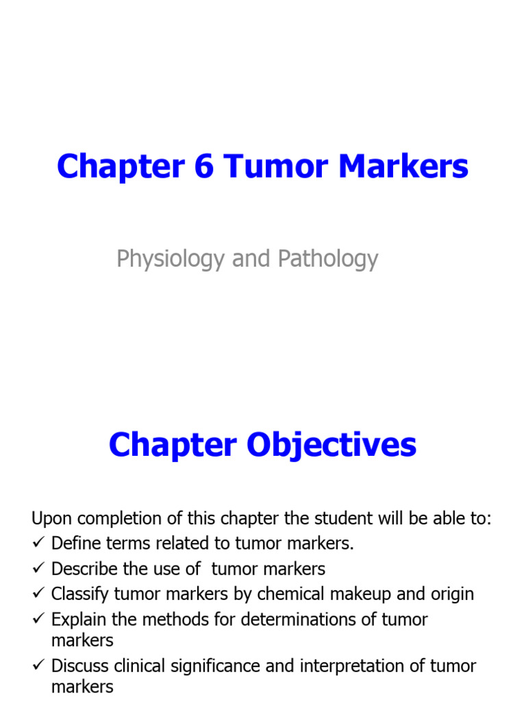 Chapter 6 Tumor Markers | PDF | Prostate Specific Antigen | Ovarian Cancer