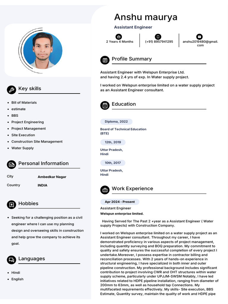 anshu,cv | PDF | Engineering
