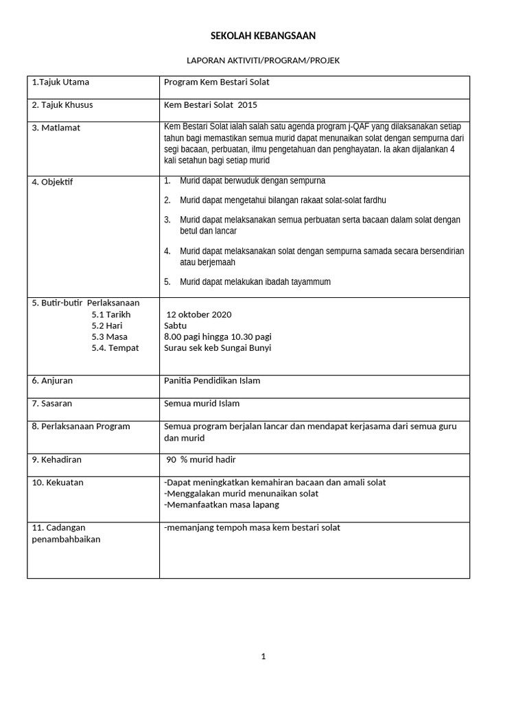 Laporan ringkas kbs (1) (2) | PDF