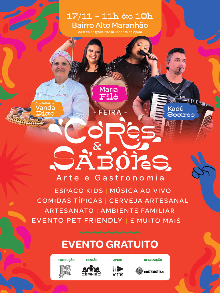 Cores-e-Sabores - LINEUP - Panfleto 100x140mm 4x1 e 4x4 | PDF