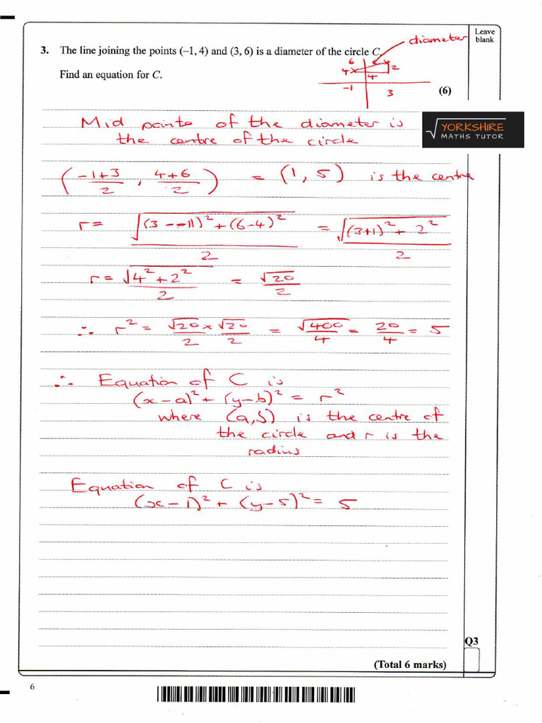 Equation-of-a-Circle-answers | PDF