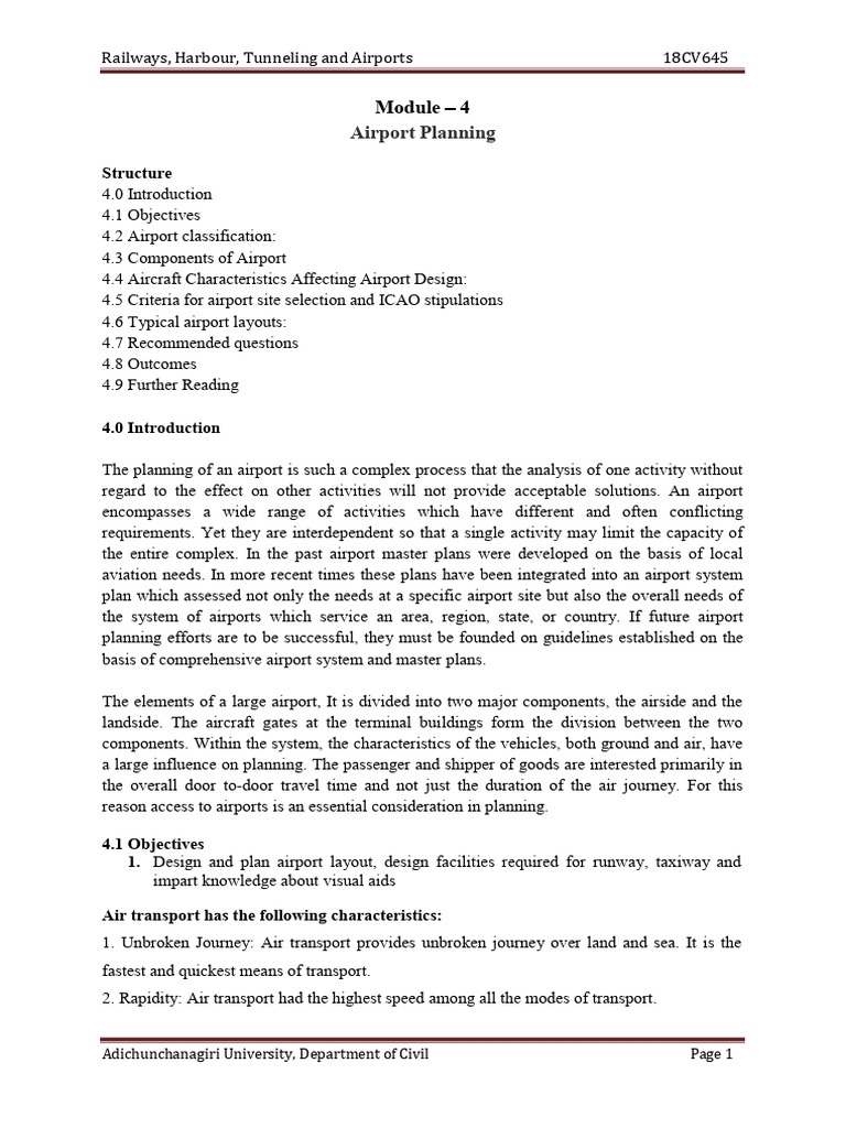 Airport Study Material 1 (1) | PDF | Airport | Runway