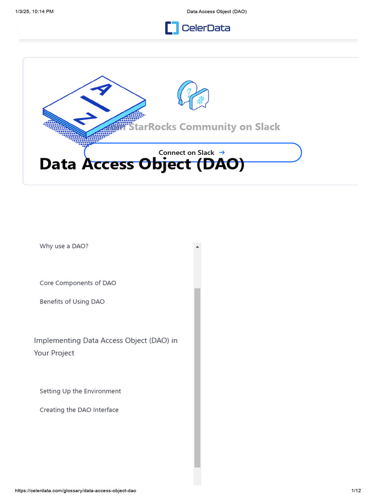 Data Access Object (DAO) | PDF | Databases | Interface (Computing) Data Access Object (DAO) | PDF | Databases | Interface (Computing)