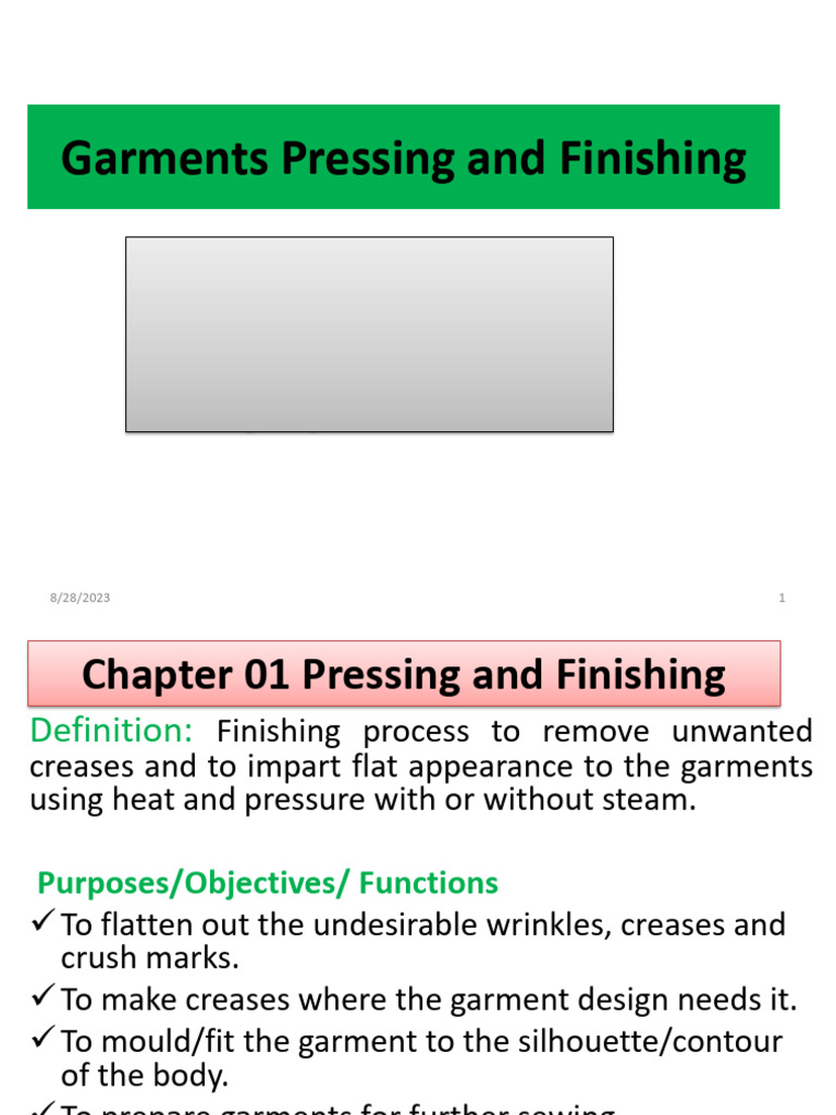 Garment Pressing and Finishing Overview | PDF | Clothing | Steam