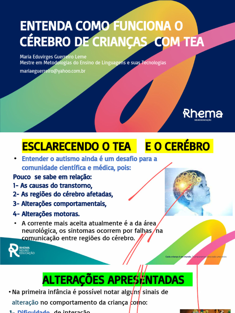 Funcionamento do Cérebro em Crianças com TEA | PDF | Espectro do ...