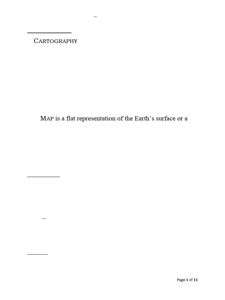 LSRV121-Introduction To Cartography (Lecture Notes1) | PDF | Map | Area