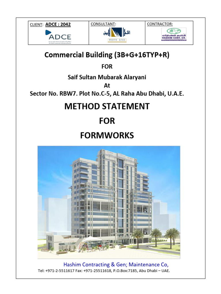 Method Statement for Formwork_Comm Bldg Alaryani RBW7!21!10-2018_Rev-00 ...