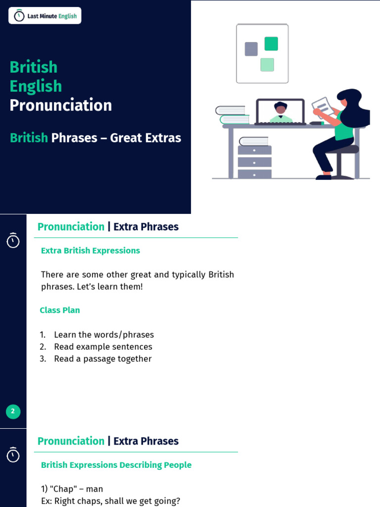 1.1 British Pronunciation-Section 5 - British English Tips | PDF