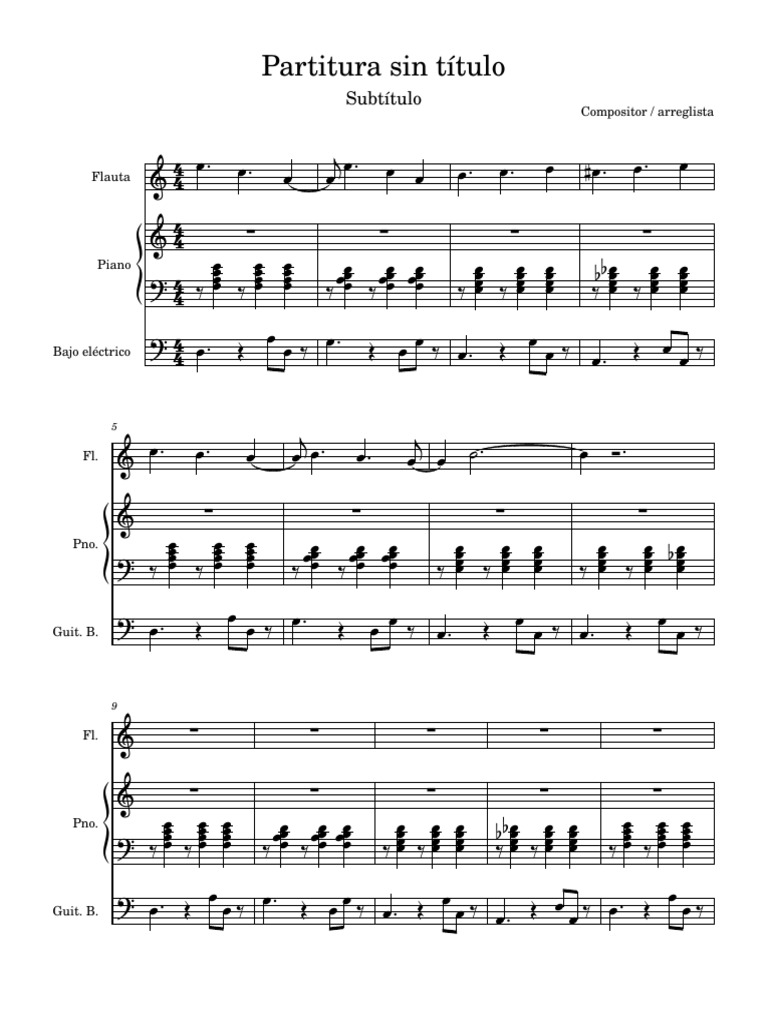 Partitura Sin Título | PDF
