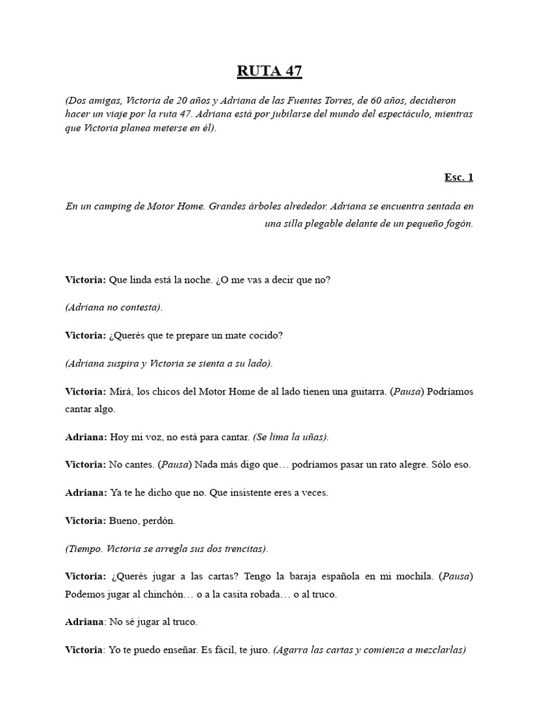 Viaje por la Ruta 47: Amistad y sueños | PDF