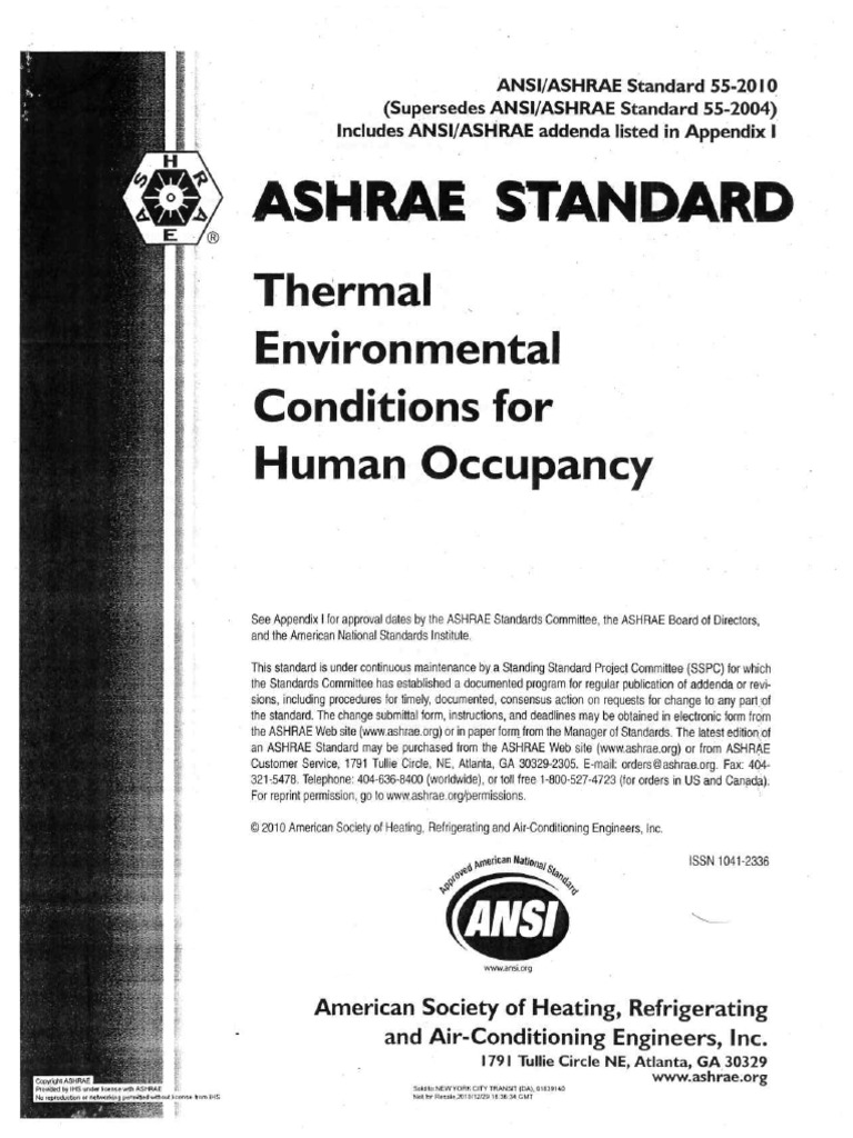 Ashrae 55 | PDF