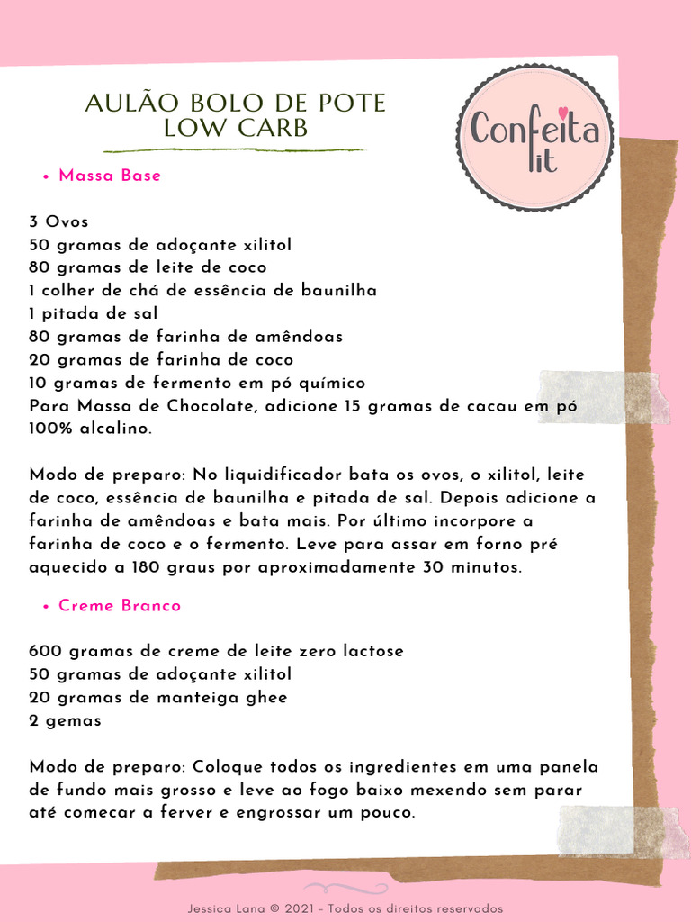 Material apoio Aulão bolo de pote | PDF