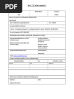 TransCelerate Curriculum Vitae Form | PDF | Health Care | Medicine