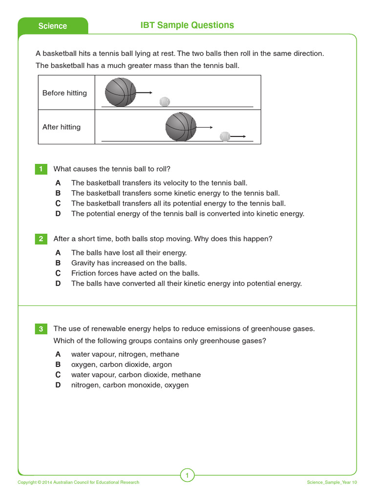IBT2014Science_Year10 | PDF