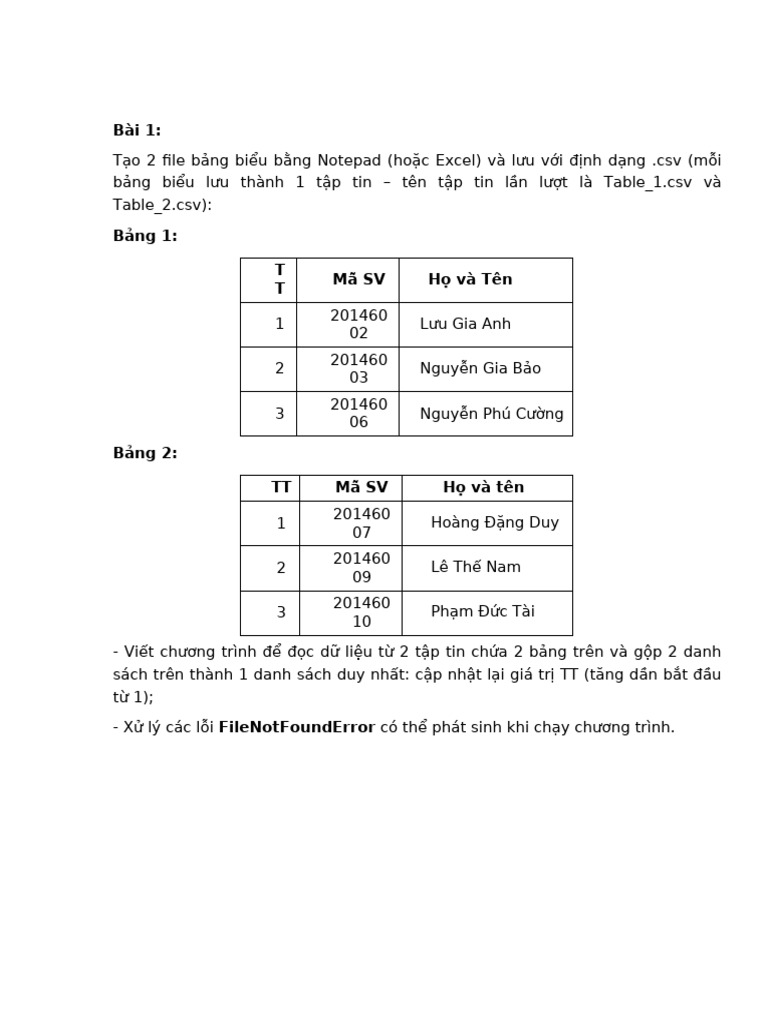 TIN HOC TRONG KY THUAT - BAI TAP THUC HANH CHUONG 6 | PDF