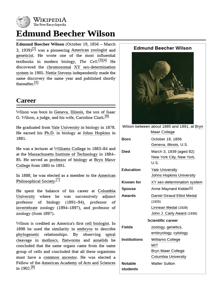 Edmund_Beecher_Wilson | PDF | Genetics