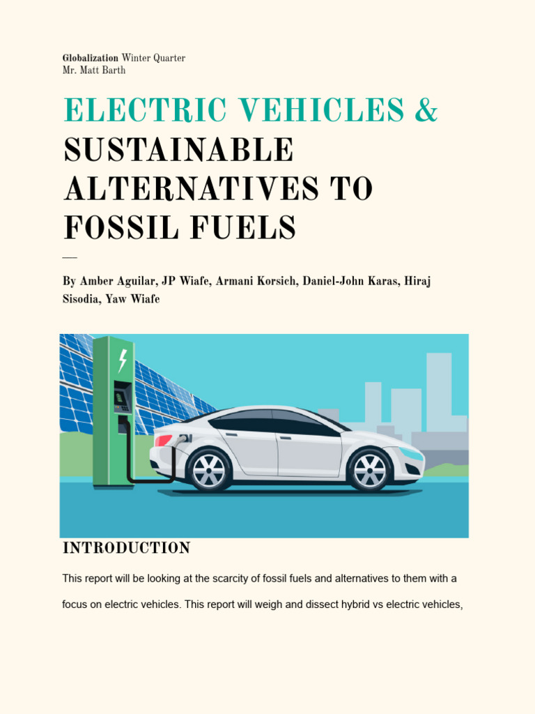 Essay | PDF | Electric Vehicle | Fuels