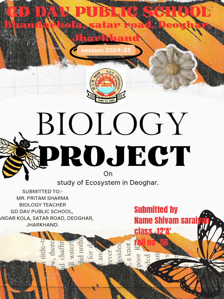 Black and Orange Scrapbook Biology Project Cover A4 Document - 20250102 ...