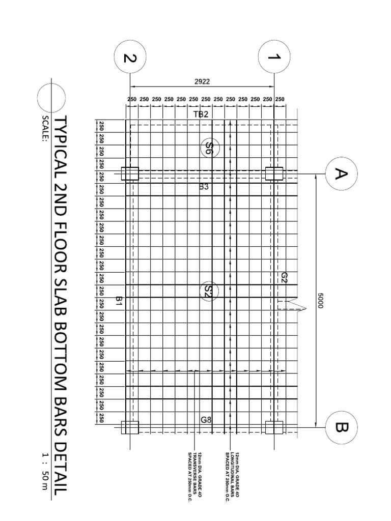 2nd Floor Slab Bottom Bar Detail | PDF