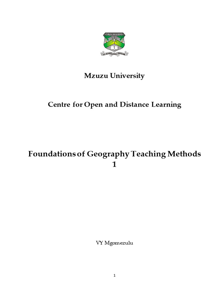 Geography Teaching Methods I | PDF | Classical Conditioning ...