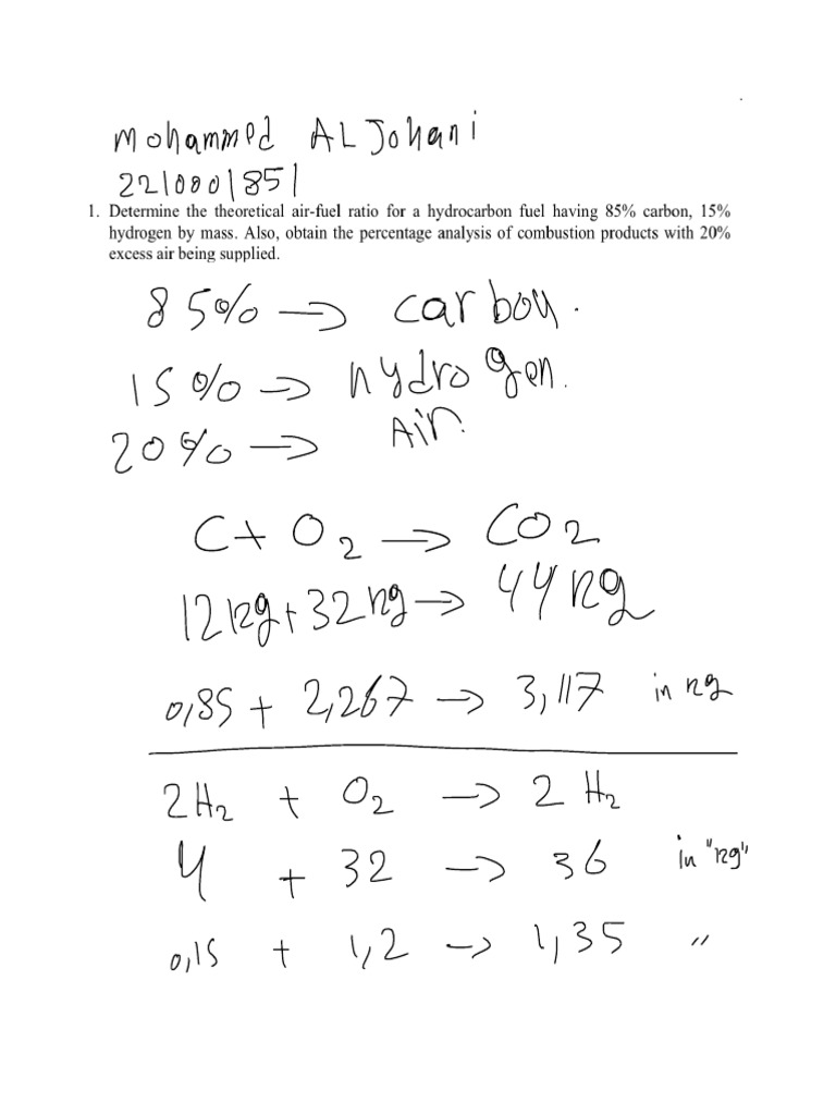 Sheet 3 (Fuel and Combustion) (1) 2 | PDF