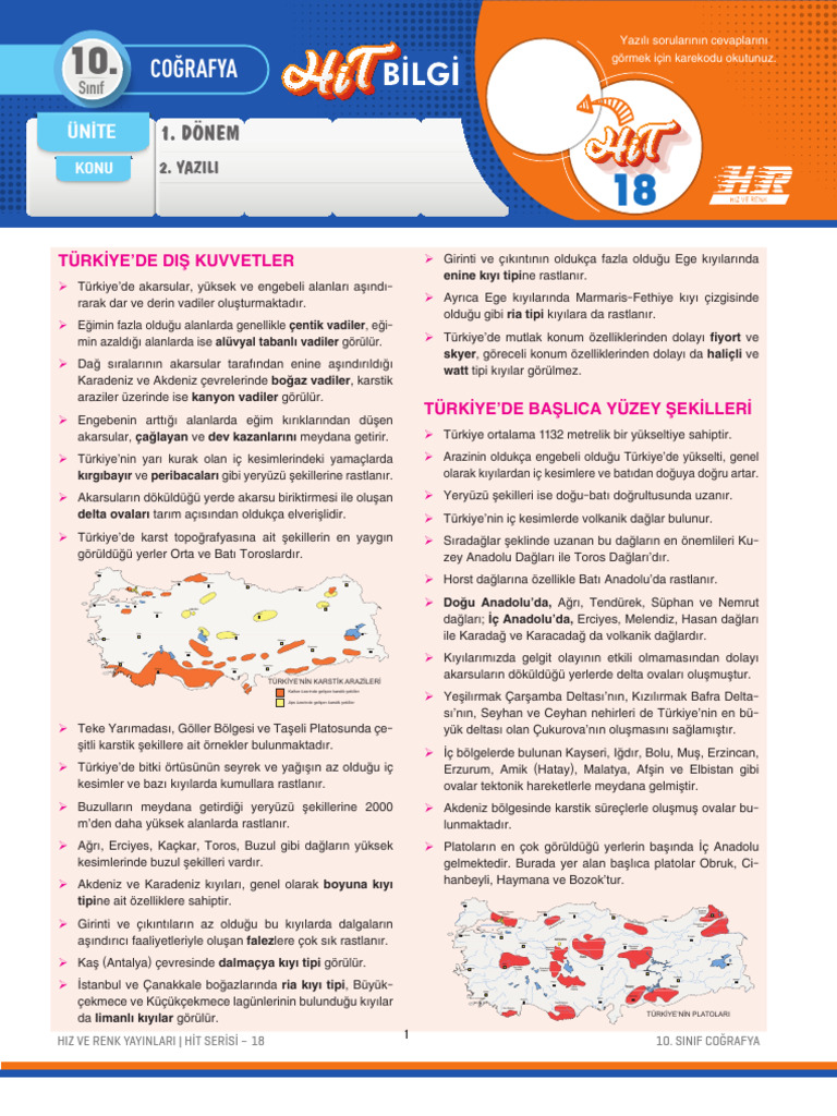 HIZ VE RENK 10. SINIF 1. DONEM 2. YAZILİ OZET | PDF