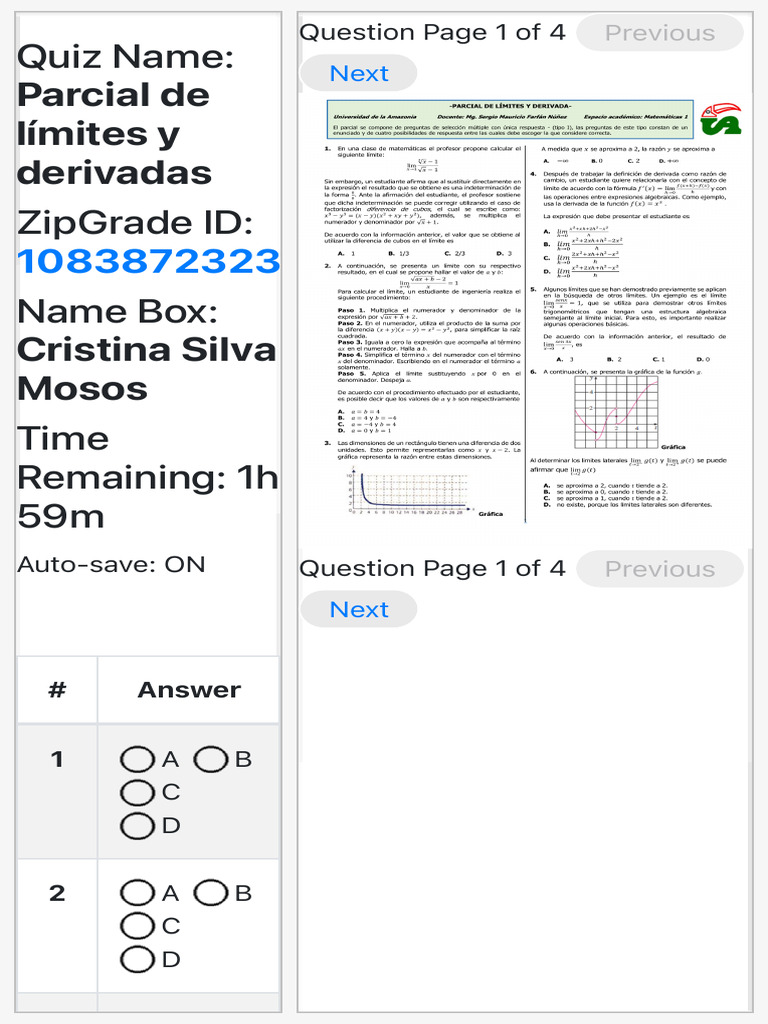 ZipGrade Student Answer Sheet Form | PDF