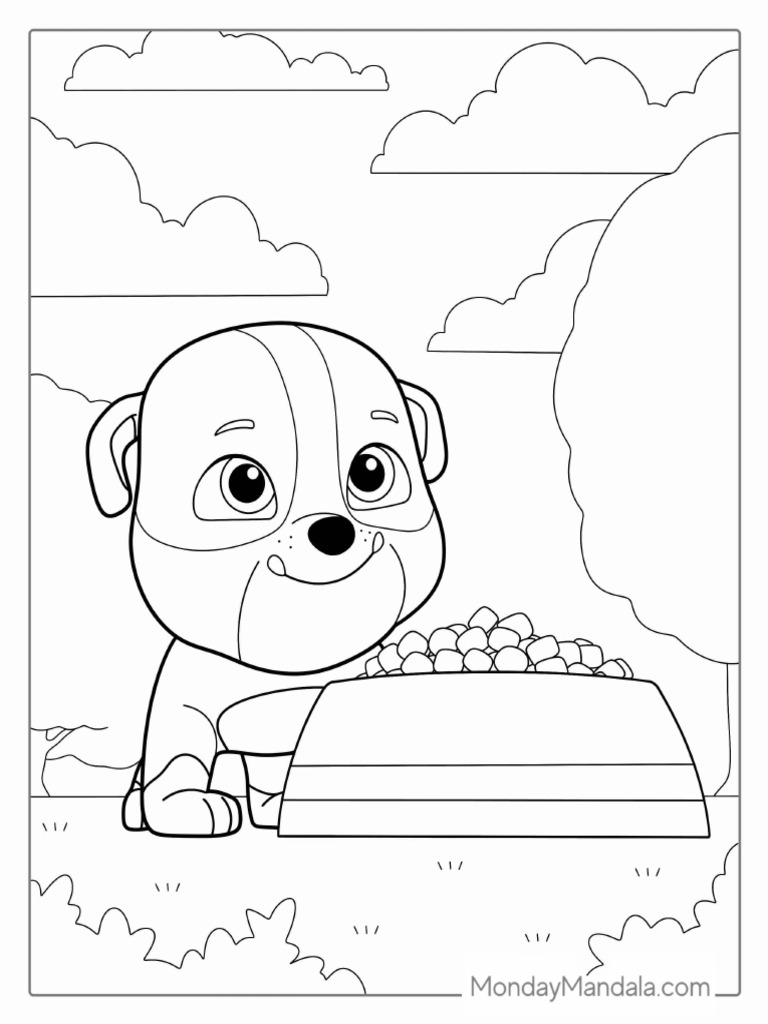 Baby Rubble Character Coloring Sheet | PDF