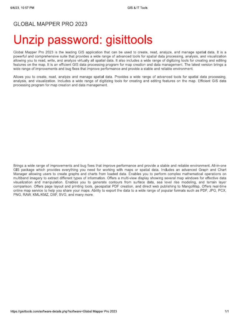 Globalmapper Pro | PDF