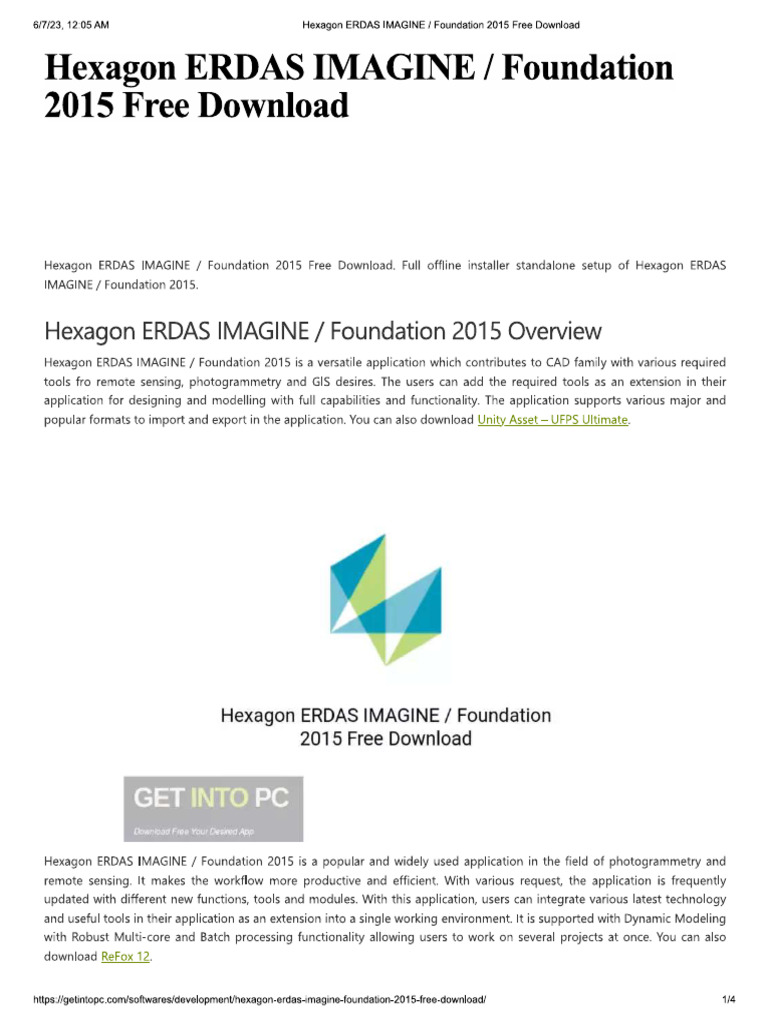 Hexagon Erdas Imagine1 | PDF