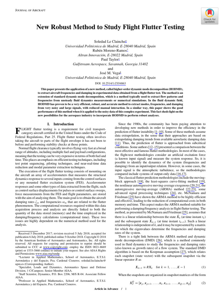 Robust Method To Study Flight Flutter | PDF | Linear Algebra | Algebra
