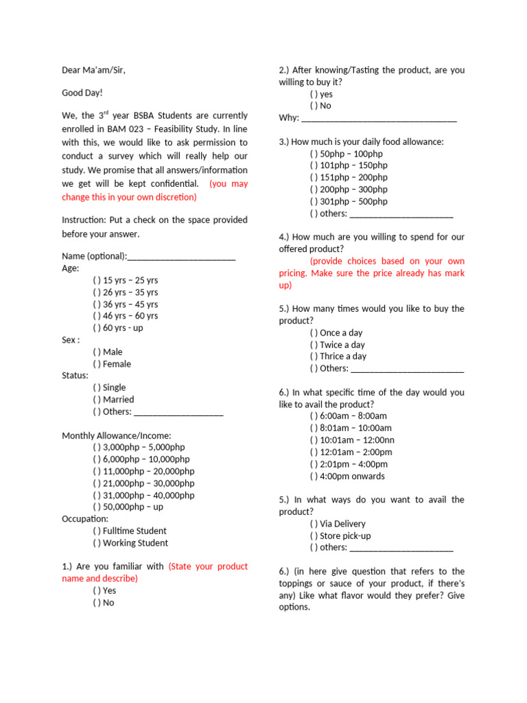 Survey-Questionnaire-1 | PDF