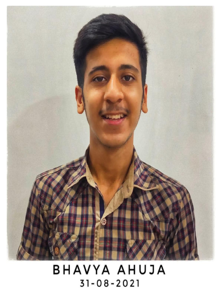 Bhavya Ahuja Passport Size Photo | PDF