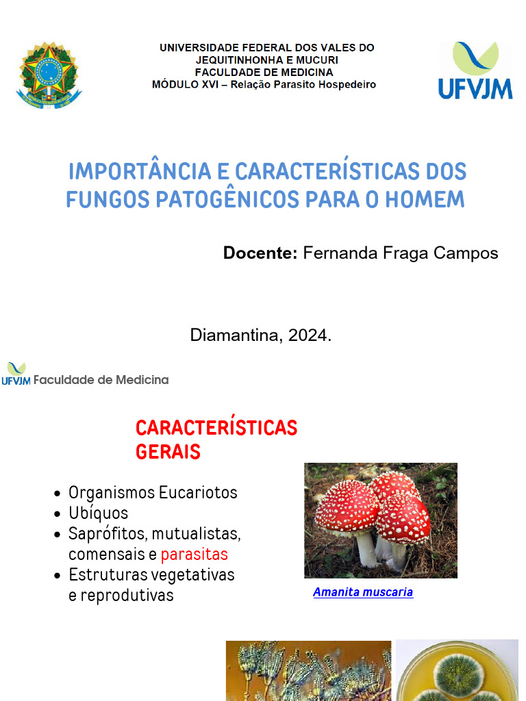 Características dos Fungos Patogênicos | PDF | Fungo | Célula (Biologia)