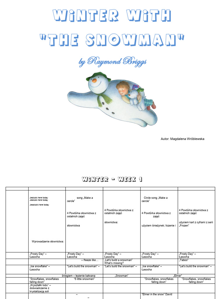 The Snowman by Raymond Briggs (Automatycznie Zapisany) | PDF