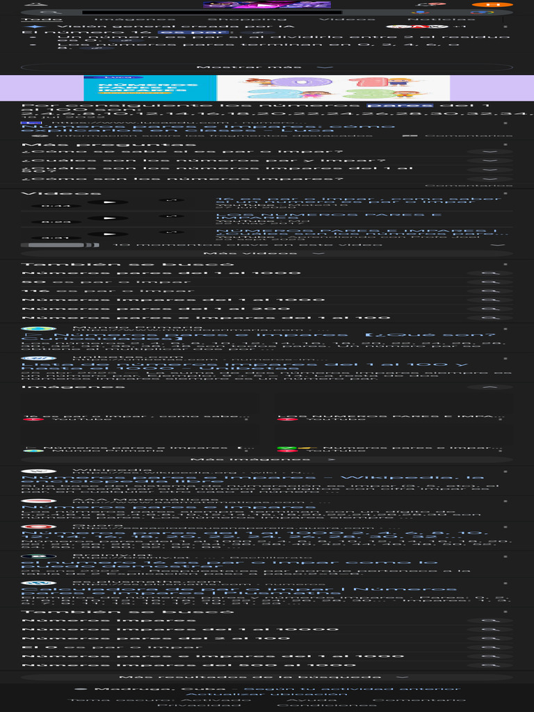 16 es par o impar - Buscar con Google | PDF | Aritmética