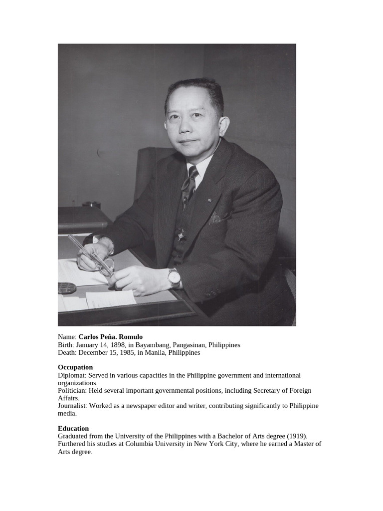 Carlos P. Romulo | PDF
