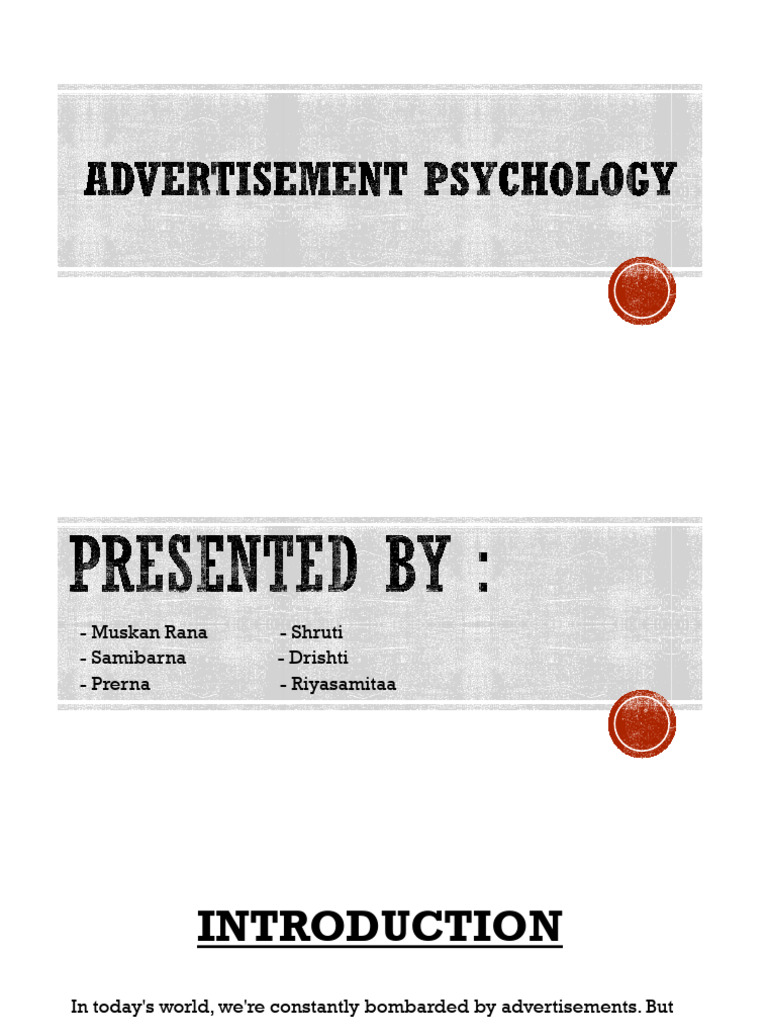 Advertisement Psychology | PDF | Identity (Social Science) | Advertising