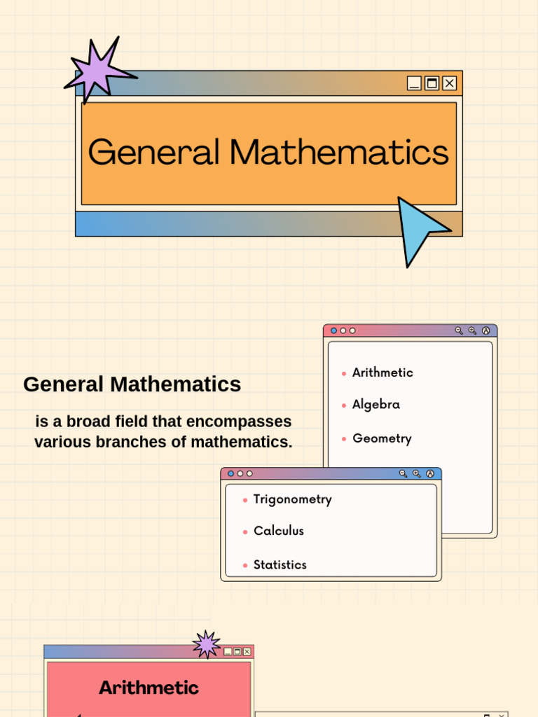 Overview of General Mathematics Topics | PDF | Mathematics | Precalculus