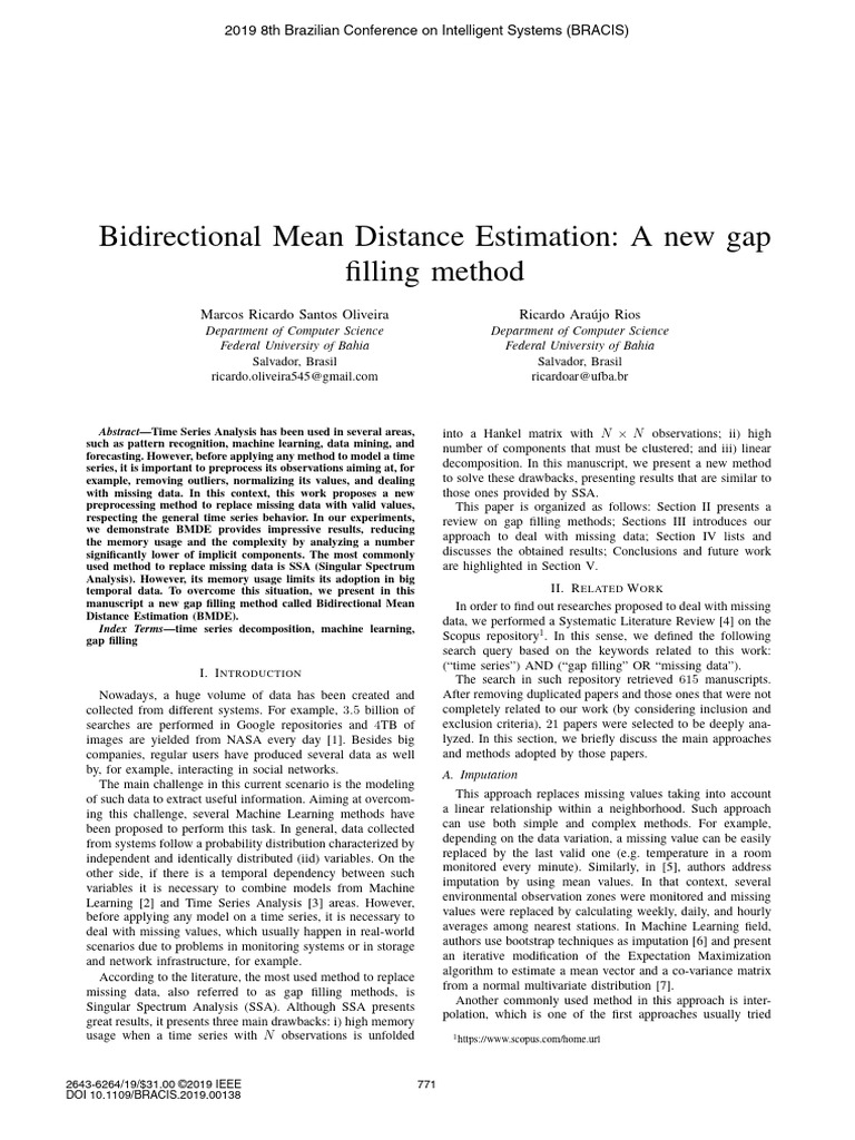 2019, Oliveira - Bidirectional_Mean_Distance_Estimation_A_New_Gap ...