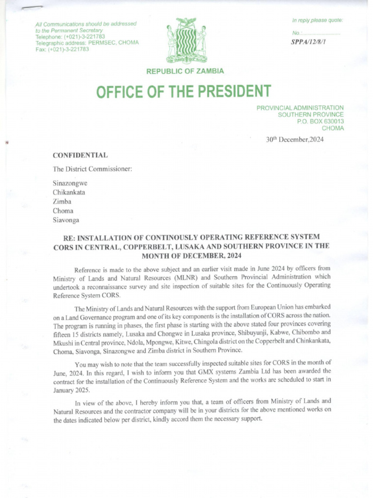 Installation of Continously Operating Reference System Cors in | PDF