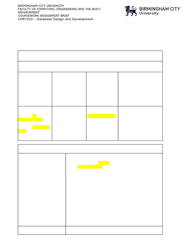 PG Assessment Brief 2024-5 | PDF | Databases | Computing