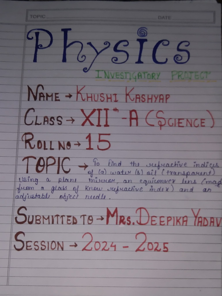 Physics Project 1 | PDF