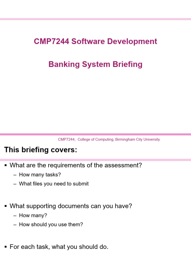 1 Assessment Briefing - Banking System | PDF | Menu (Computing) | Banks 1 Assessment Briefing - Banking System | PDF | Menu (Computing) | Banks