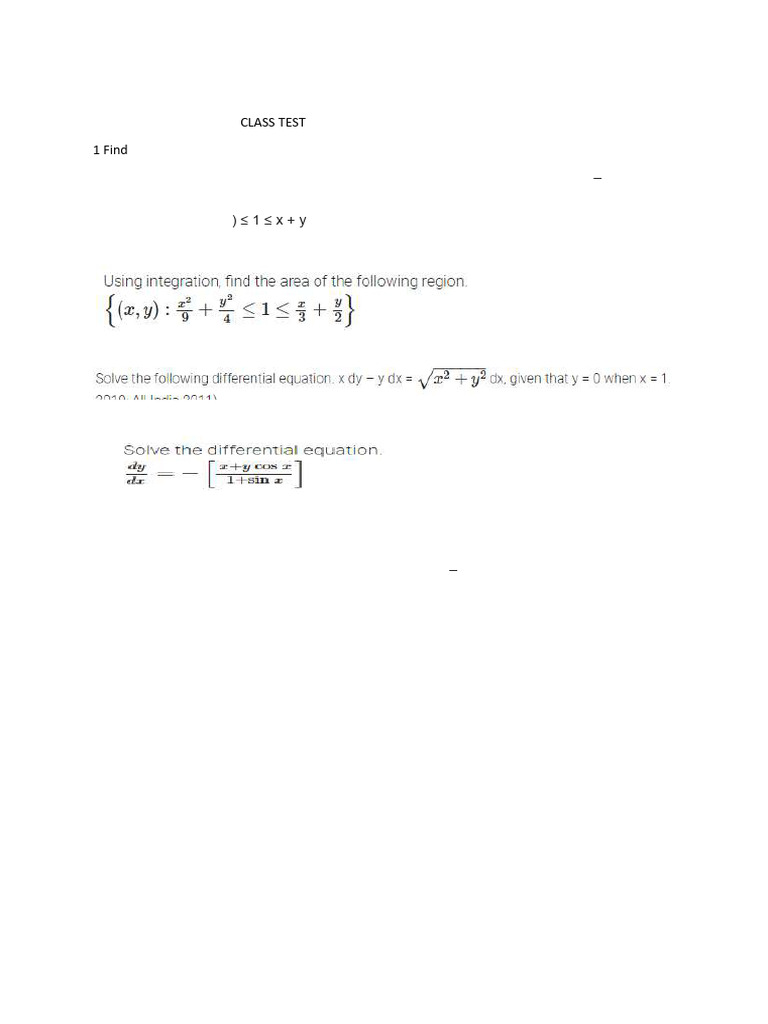 Advanced Calculus Problems | PDF