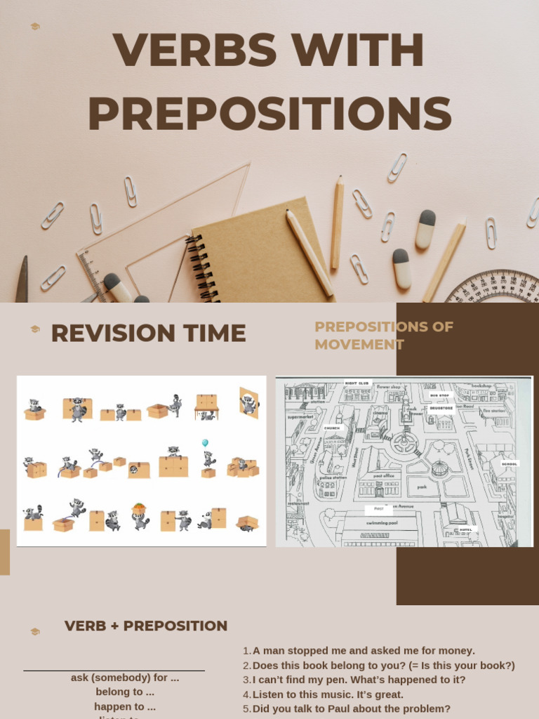 verbs with prepositions 2.0 | PDF | Preposition And Postposition | Verb