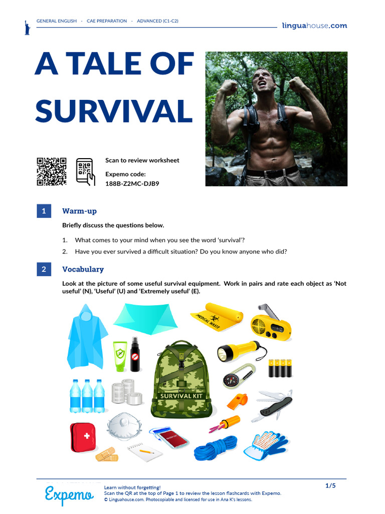 A Tale of Survival American English Student Ver2 | PDF